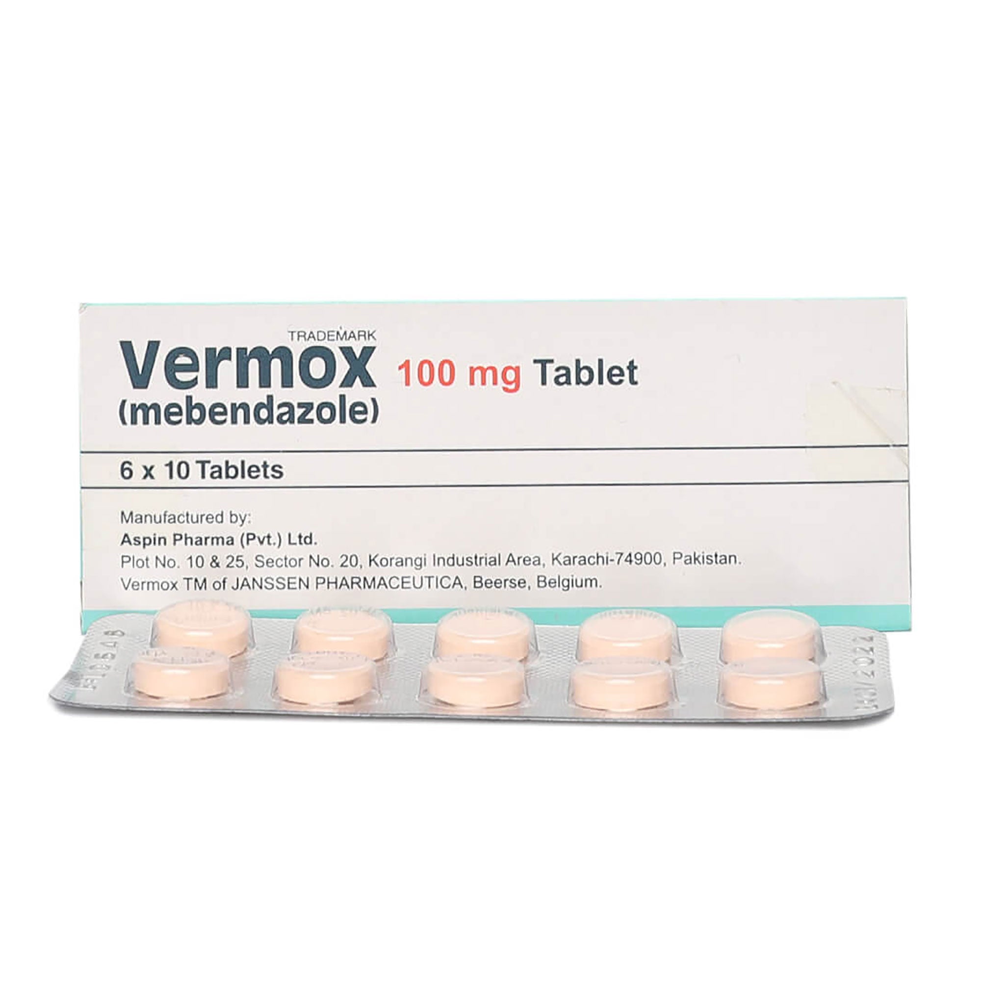 Vermox Tab 100mg 60's – Ailaaj