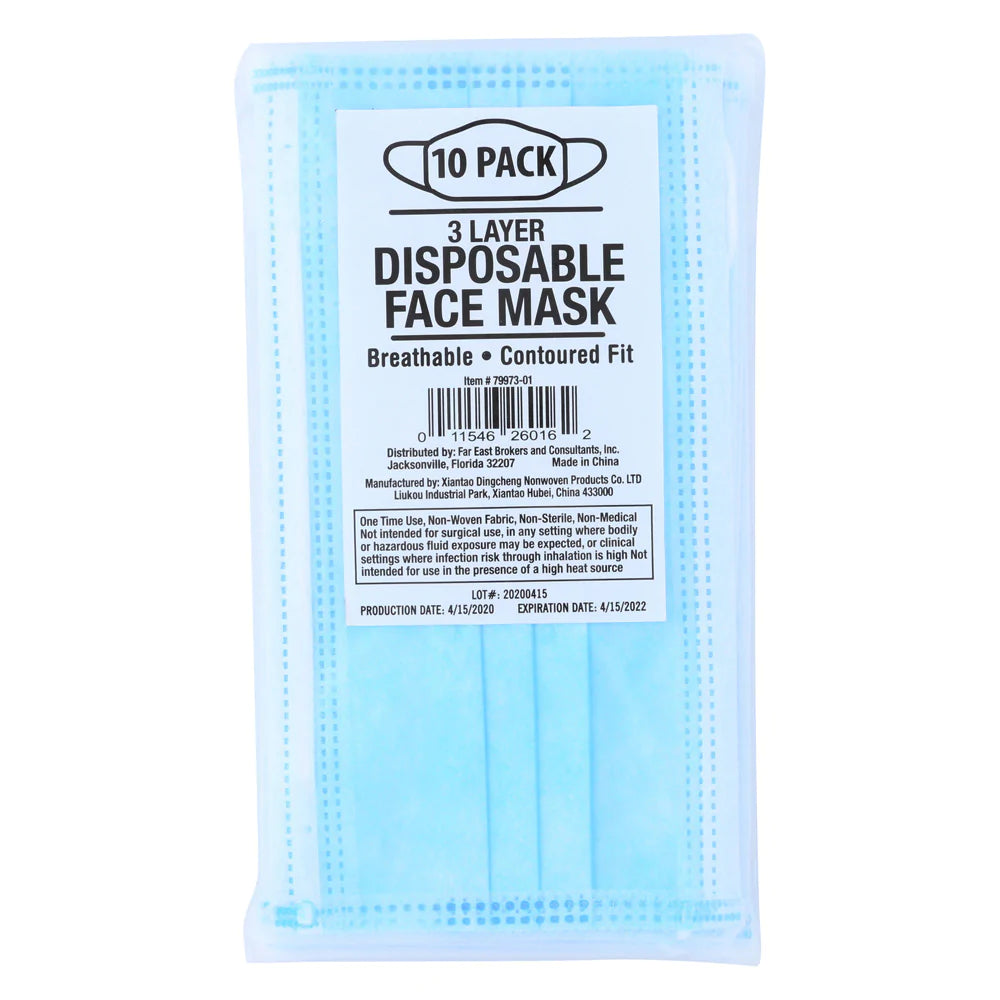 Disposable Face Mask Pack (EE-FM3) 10's – Ailaaj