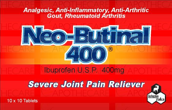 Neo-Butinal 400 Tab 400mg 10x10's – Ailaaj