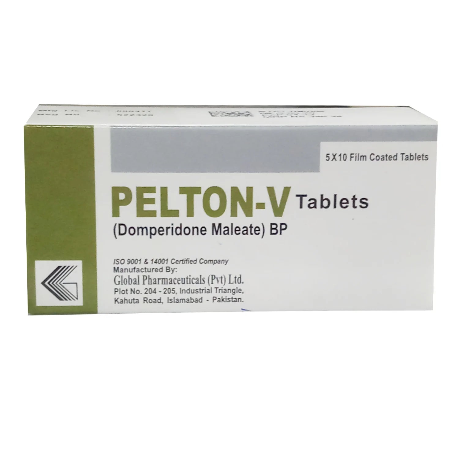 Pelton-V Tab 12.72mg 5x10's – Ailaaj