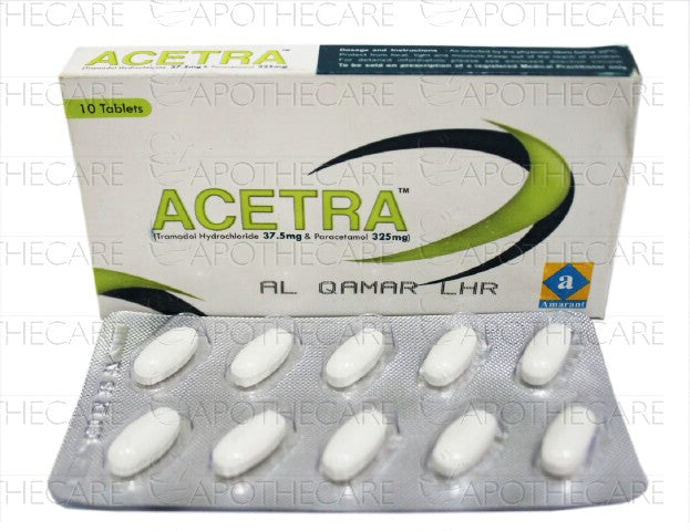 Acetra Tab 37.5mg /325mg 10's – Ailaaj