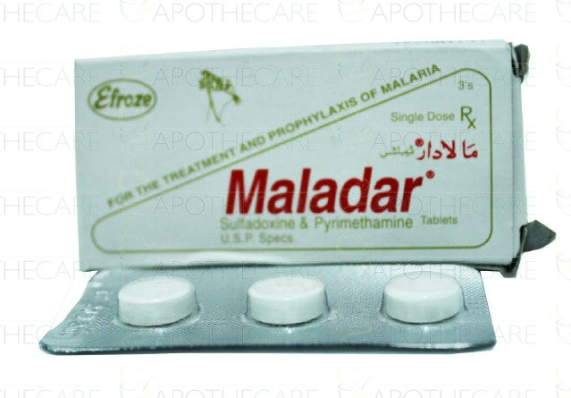 Maladar Tab 500mg/25mg 3's – Ailaaj