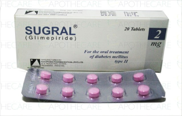 Sugral Tab 2mg 20's – Ailaaj