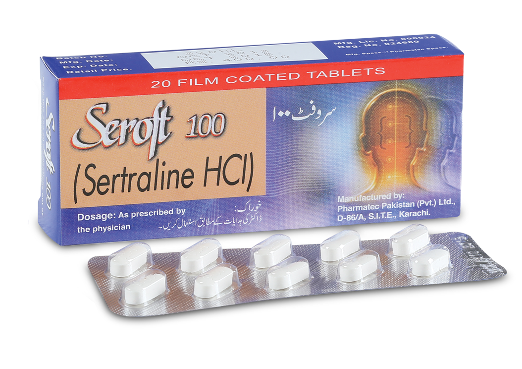 Seroft Tab 100mg 20's – Ailaaj
