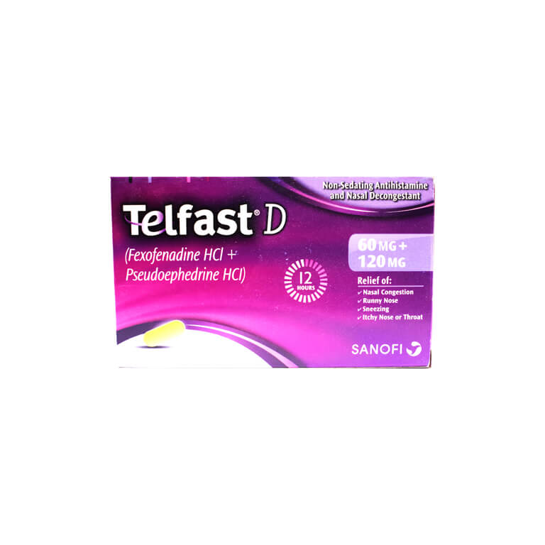 Telfast-D Tab 60mg/120mg 1x10's – Ailaaj