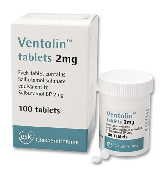 Ventolin Tab 2mg 100's – Ailaaj