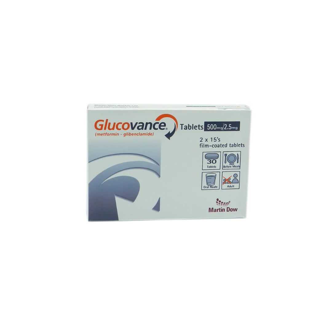 Glucovance Tab 2.5mg/500mg 2x15's – Ailaaj
