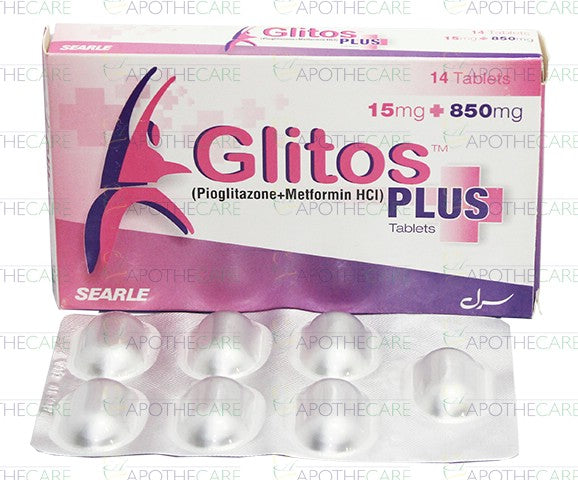 Glitos Plus Tab 15mg/850mg 14's – Ailaaj