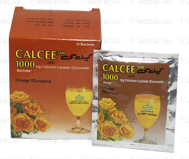 Calcee-500 Orange Powder Sachets 10's – Ailaaj